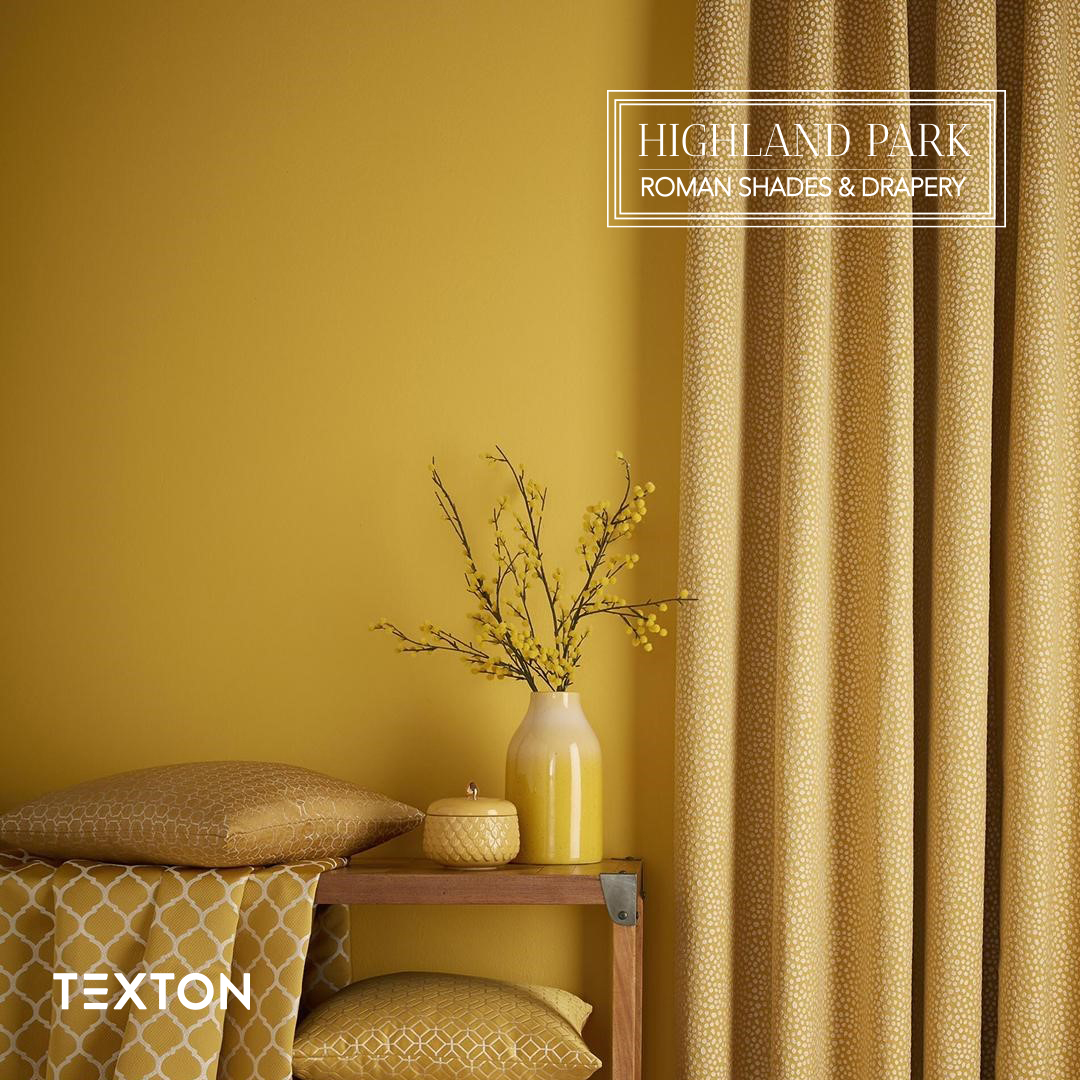 Highland Park Roman Shades and Drapery - TEXTON
